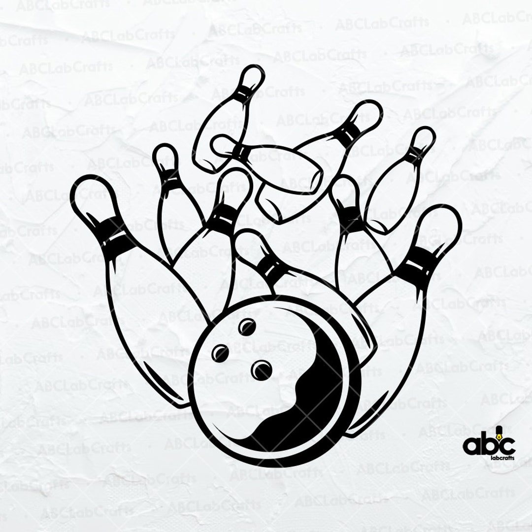Bowling Svg File | Bowling Png | Bowling Clipart | Sports Dad Svg ...