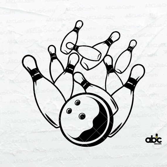 Bowling Svg File Bowling Png Bowling Clipart Sports Dad - Etsy