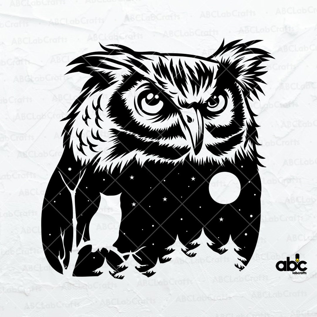Owl Scene Svg File | Owl Clipart | Boho Svg | Wild One Svg | Wild ...