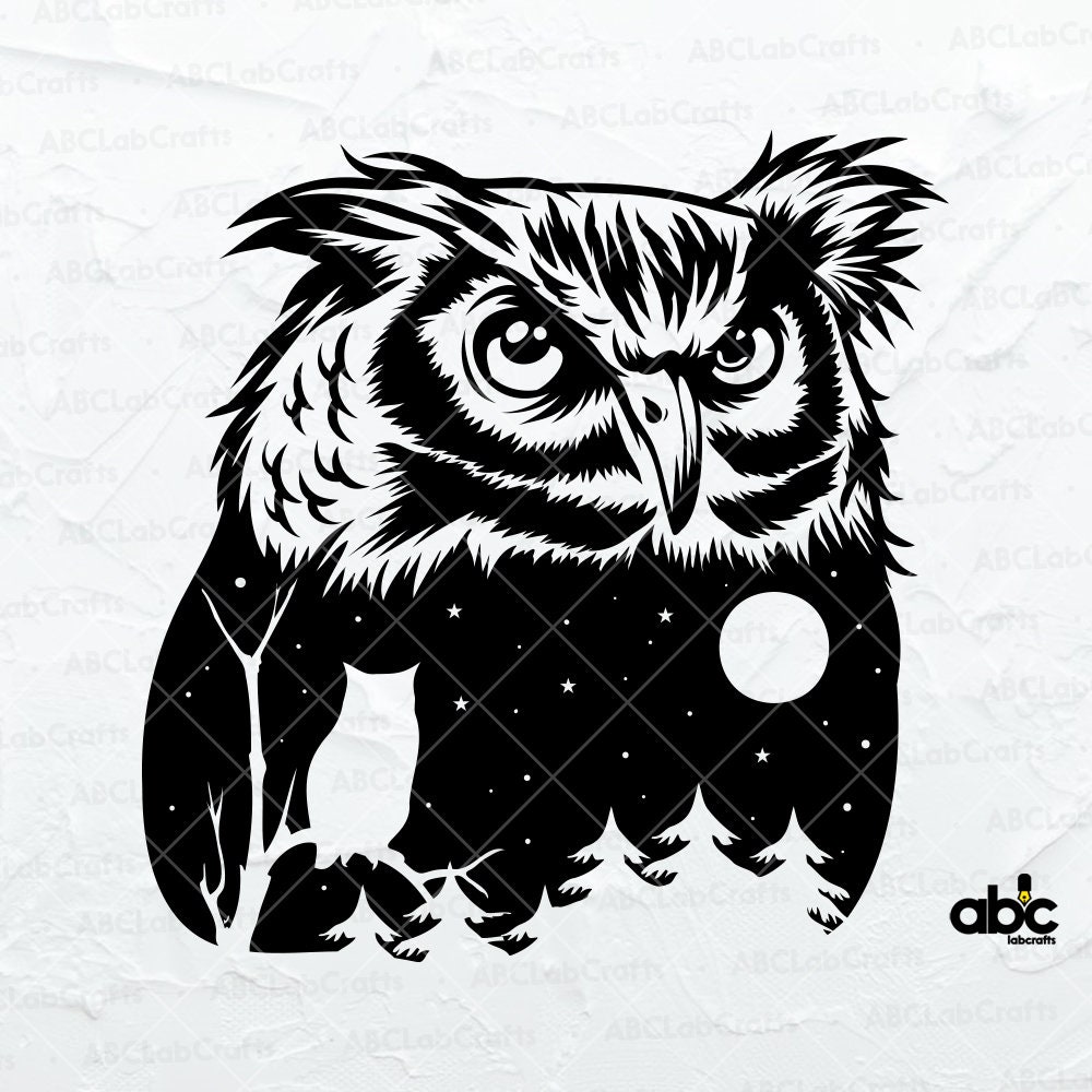 Owl Scene Svg File Owl Clipart Boho Svg Wild One Svg - Etsy Finland