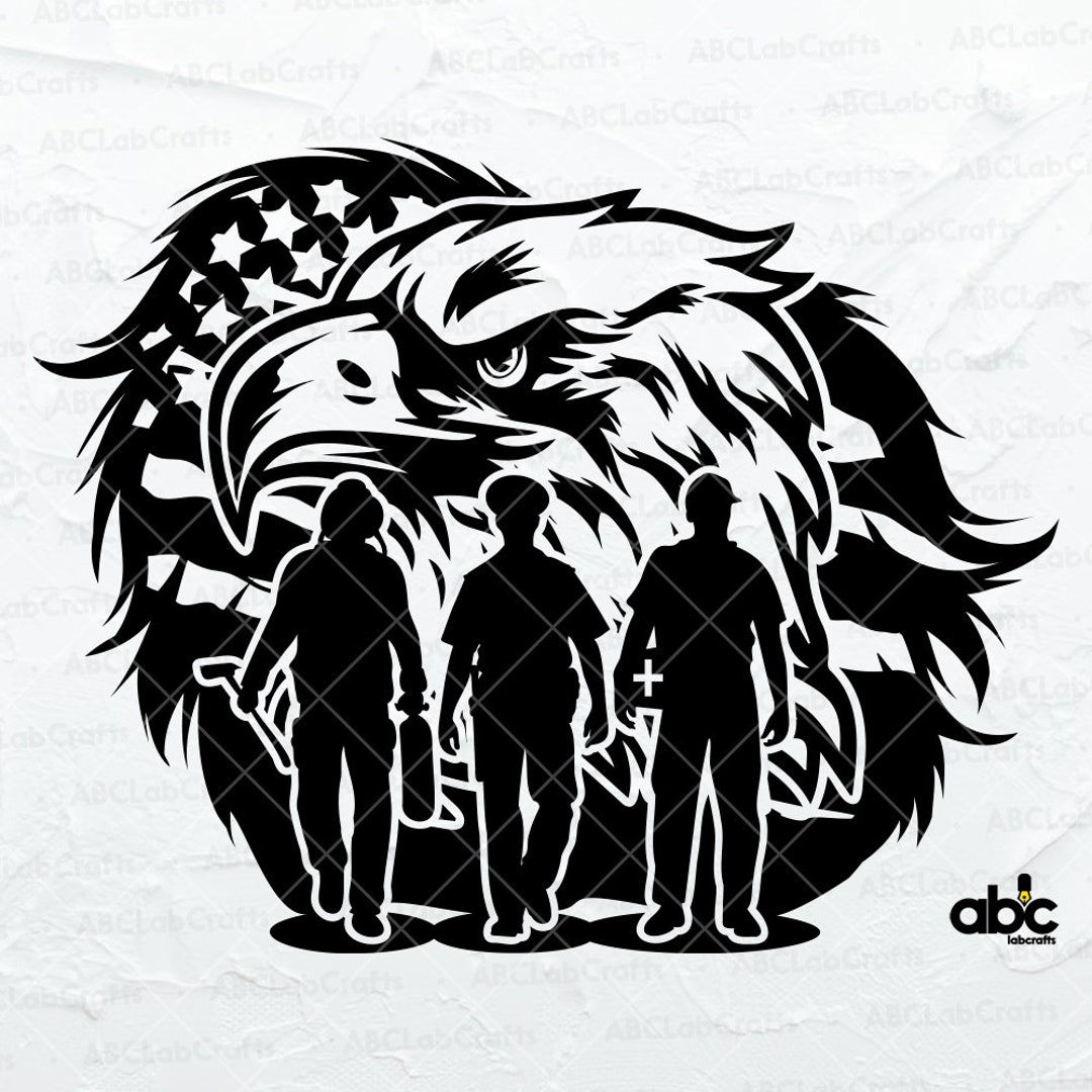 US Patriotic Eagle Fire Fighter Svg File | Rescue 911 Svg | First ...