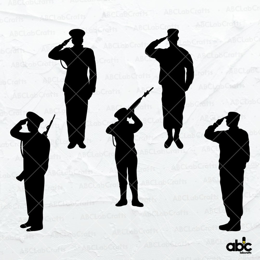 Military Salute Svg Bundle | Soldier Cut File | Military Png | Soldier ...