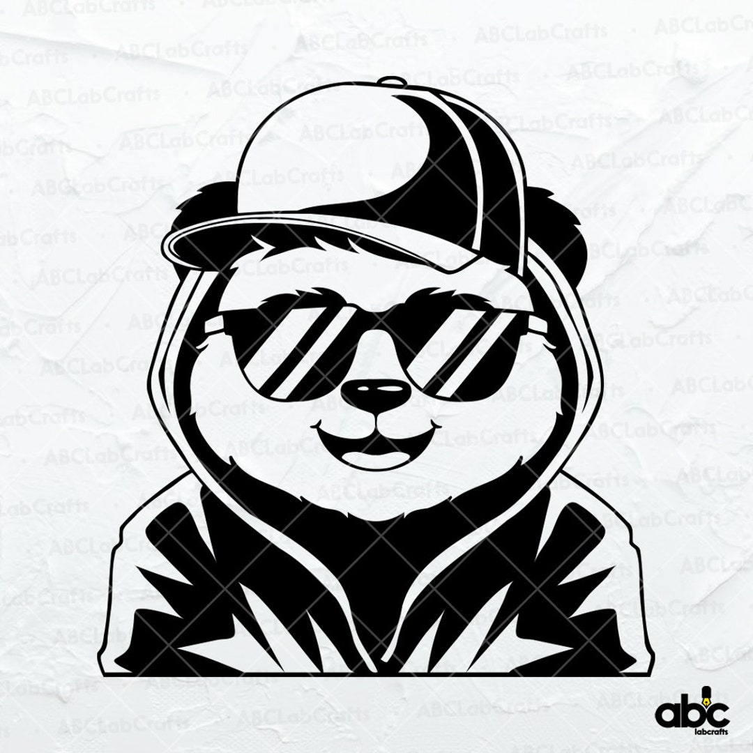 Panda Middle Finger Svg File | Cute Panda Svg | Gangster Panda Svg ...