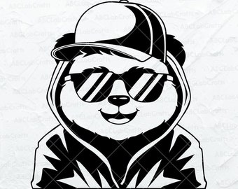 Panda Middle Finger Svg Cute Panda Svg Gangster Panda Svg Cool Hip Hop ...