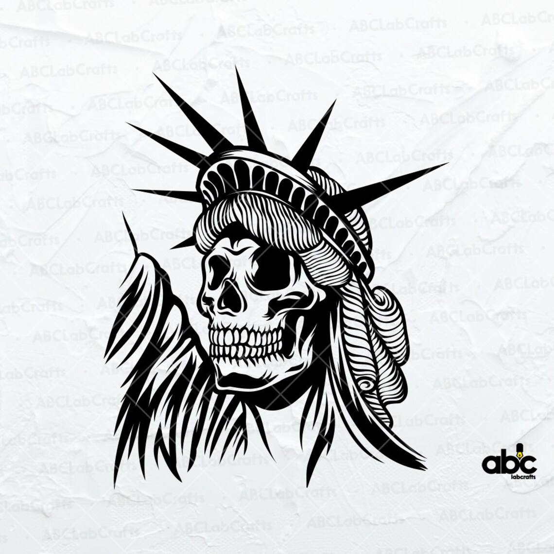 Statue of Liberty Skull Svg File Skull Svg New York Svg - Etsy