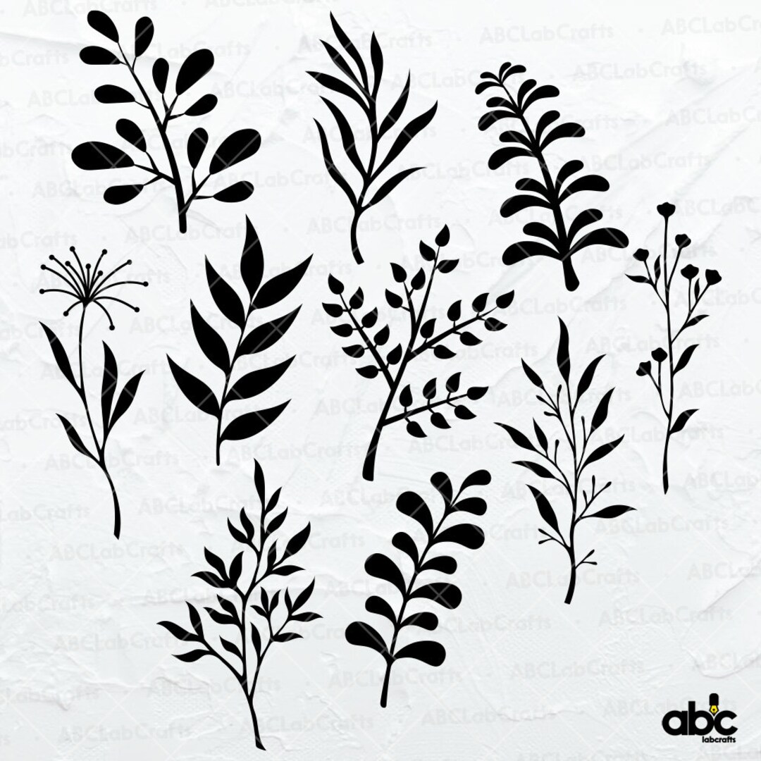 Leaves Svg Bundle | Leaves Clipart | Drawn Leaves Svg | Botanical ...