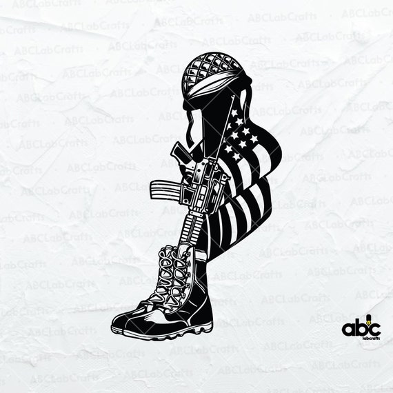 Fallen Soldier Tribute Svg File US Army War Hero Boots Dog - Etsy