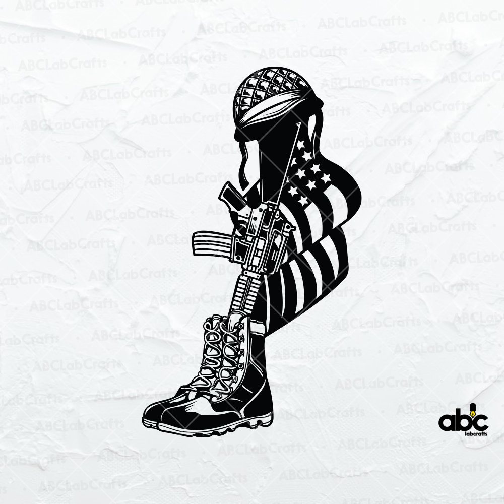 Fallen Soldier Tribute Svg File US Army War Hero Boots Dog - Etsy