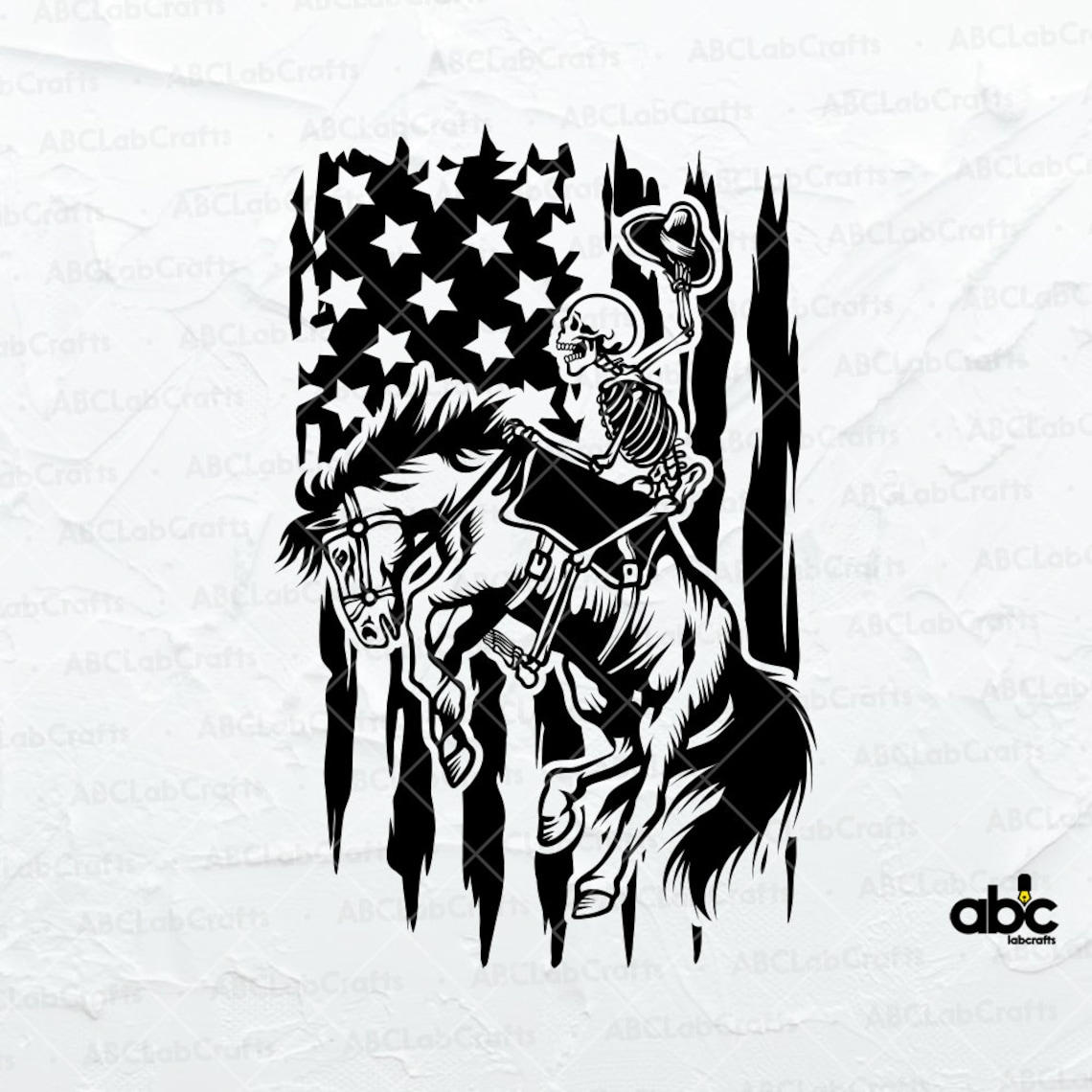 US Skeleton Rodeo Svg File | Ranch Western Country Farm | Bull Riding ...