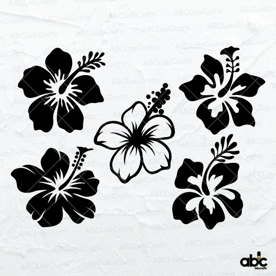 Hibiscus Svg Bundle | Hawaii Flowers Svg | Tropical Flowers Png ...