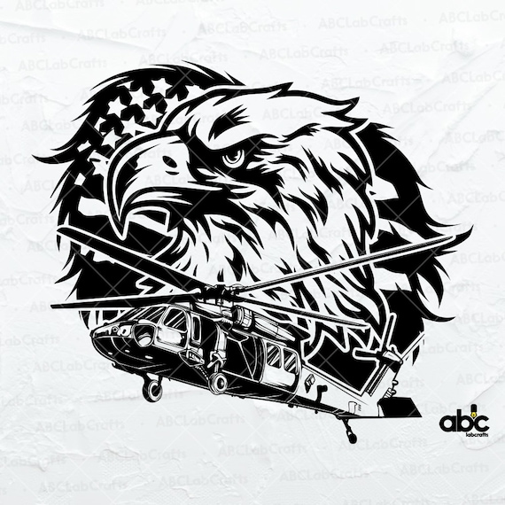 US Eagle Black Hawk Helicopter Svg File Army Military Svg - Etsy