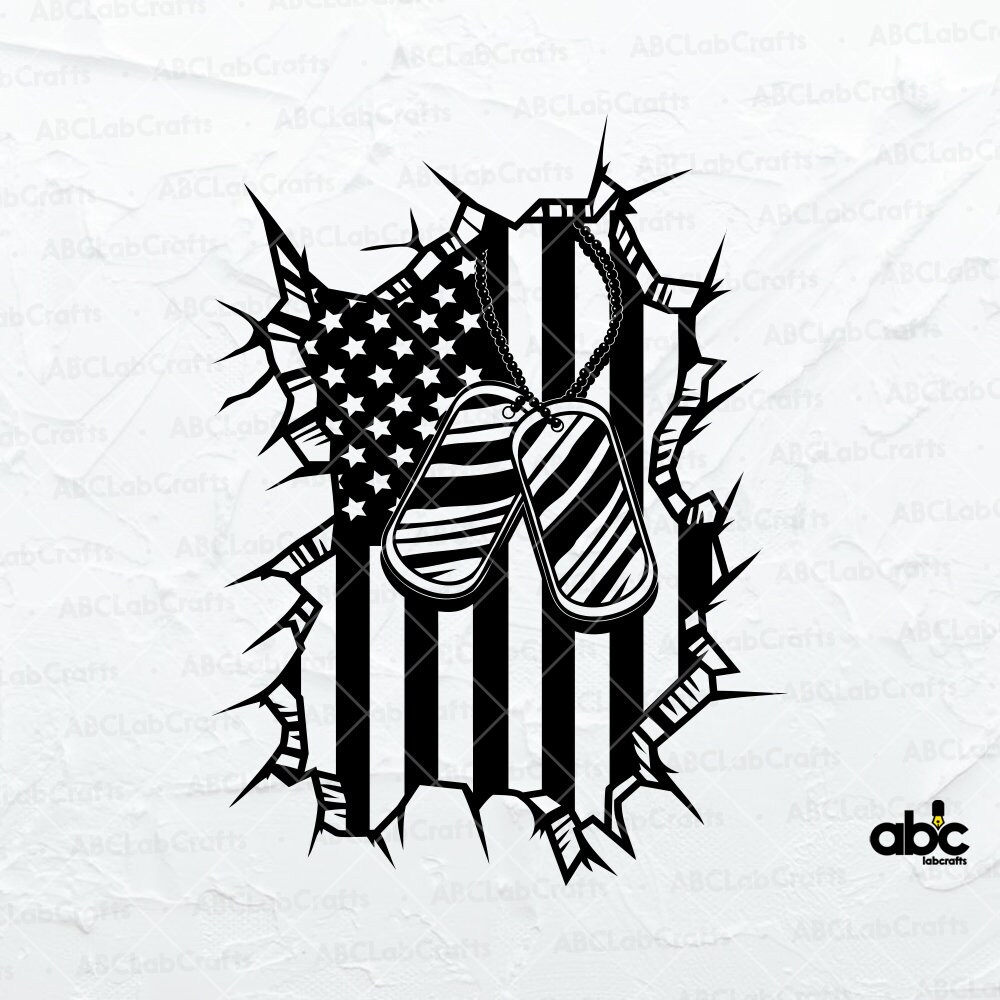 US Army Dog Tags Svg File US Army Svg Fallen Soldier - Etsy Hong Kong