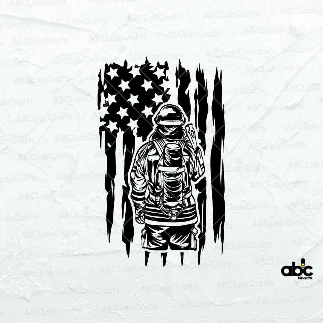 USA Flag Firefighter Svg File | Patriotic Firefighter Svg | 911 ...