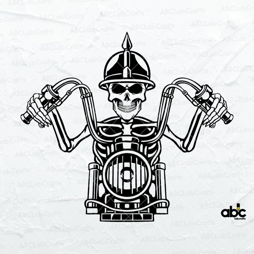 Skeleton Life Behind Bars Svg File | Skeleton Motorcycle Svg | Biker ...