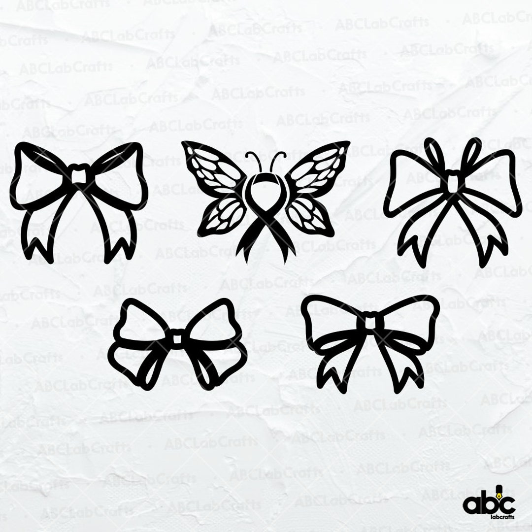 Ribbon Bow Svg Bundle | Ribbon Svg | Ribbon Bow Silhouette | Bow ...