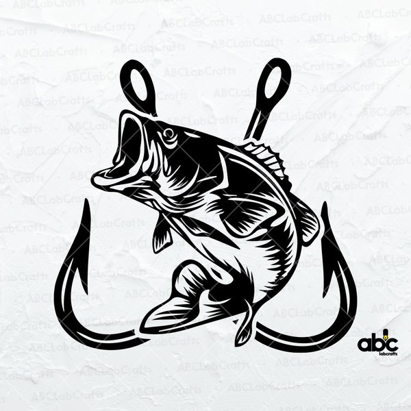 Bass Fishing Svg - Etsy