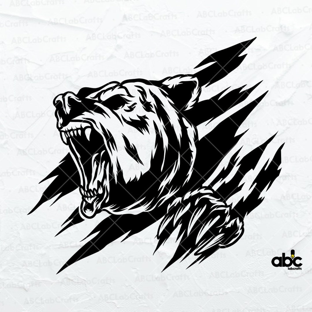 Angry Bear Svg File | Bear Svg | Hunting Svg | Wild Animal Svg| Wild ...