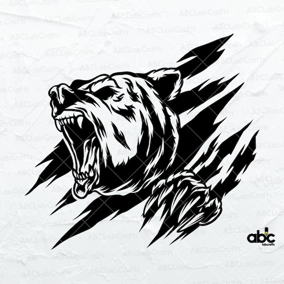 Angry Bear Svg File Bear Svg Hunting Svg Wild Animal - Etsy