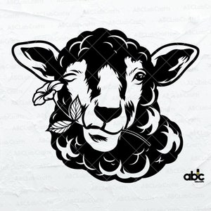 Cute Funny Sheep Winking Svg File | Barn Gift | Farm Life Png | Farm ...