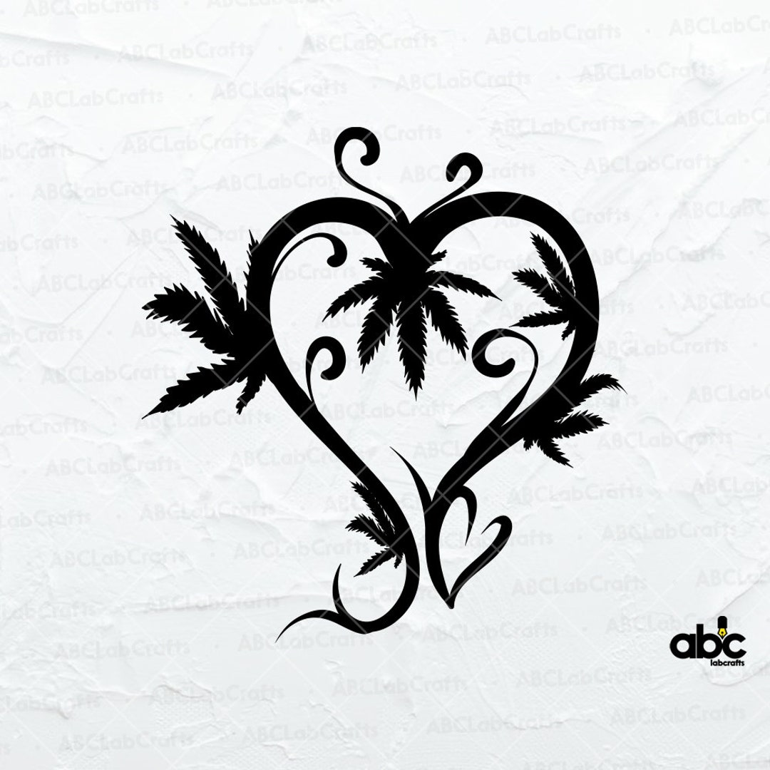 Heart Shape Cannabis Svg File Marijuana Svg Cannabis Svg - Etsy