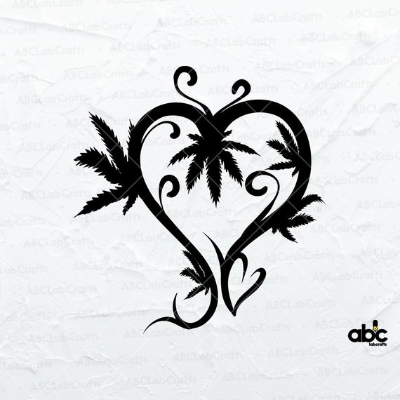 Heart Shape Cannabis Svg File Marijuana Svg Cannabis Svg - Etsy