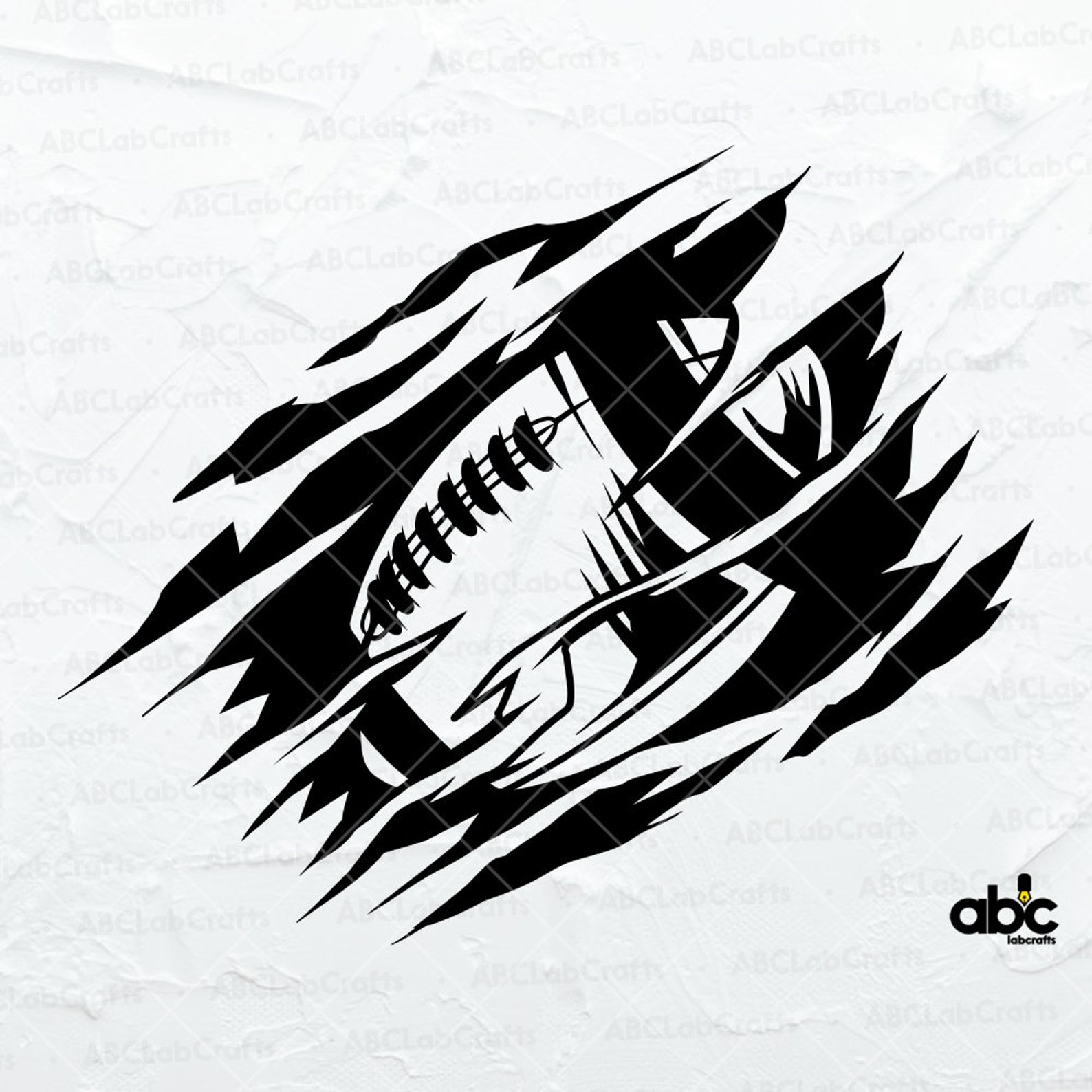 Football Svg File | Football Ripped Svg | Touchdown Season Svg ...