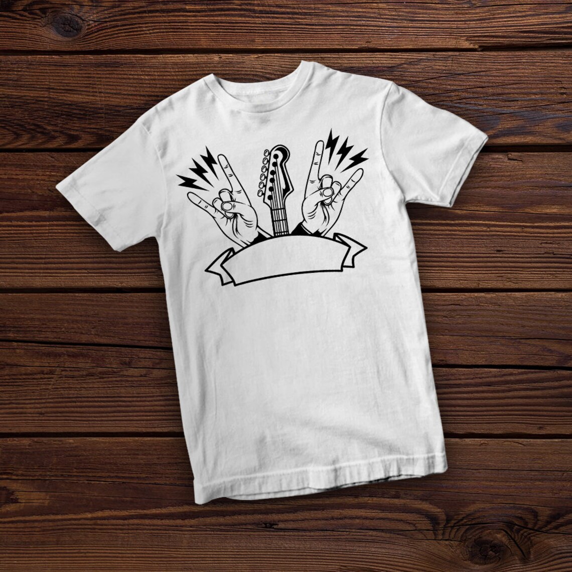 Rock and Roll Music Svg File | Guitar Svg | Rock Hand Sign Svg| Rocker ...