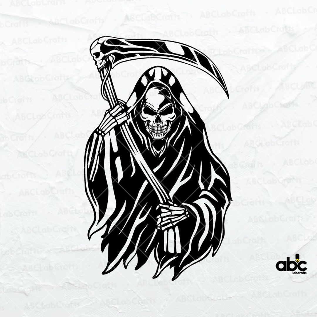Grim Reaper Svg File Skeleton Svg Death Svg Halloween Svg Grim Reaper ...
