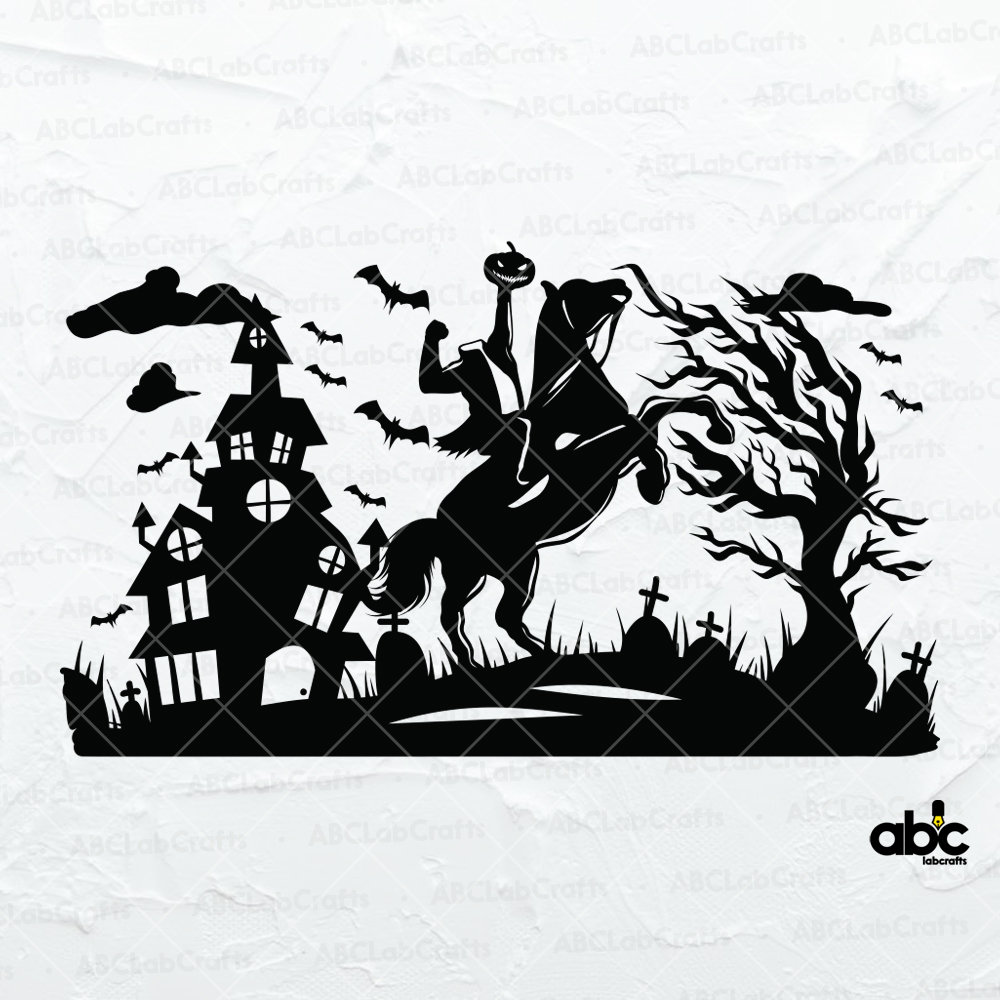 Headless Horseman Svg File | Halloween Svg | Horseman Svg | Halloween ...