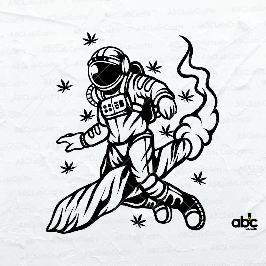 Cannabis Astronaut Svg File | Weed Astronaut Svg | Smoking Astronaut ...