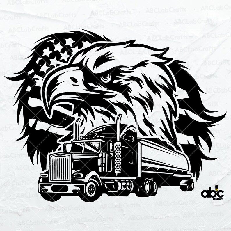 Eagle Oil Tanker Svg File | Trucker Shirt Svg | Oil Tank Svg | Truck ...