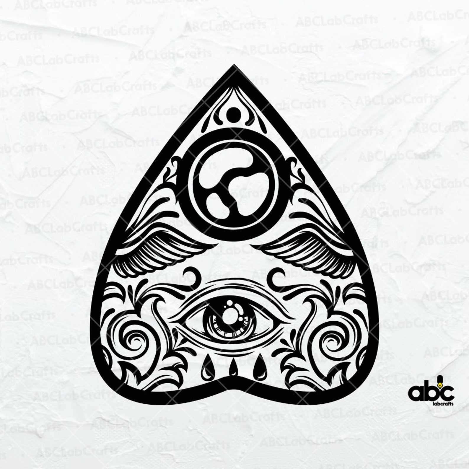 Ouija Planchette Svg File | Ouija Spirit Board Game Svg | Scary Game ...