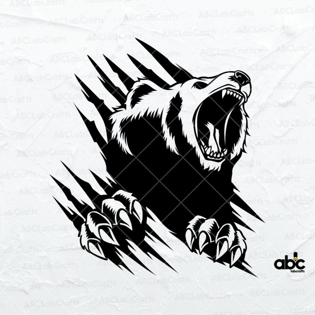 Angry Bear Svg File | Bear Svg | Hunting Wild Animal Svg | Bear Clipart ...