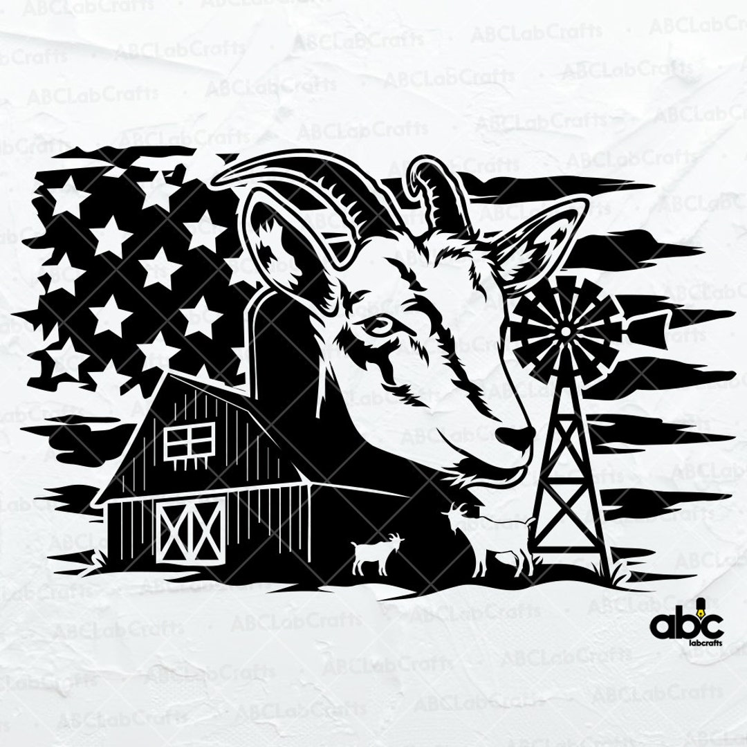 US Farm Goat Svg File | Goat Head Svg | Farm Animal Svg | Farm Life Svg ...
