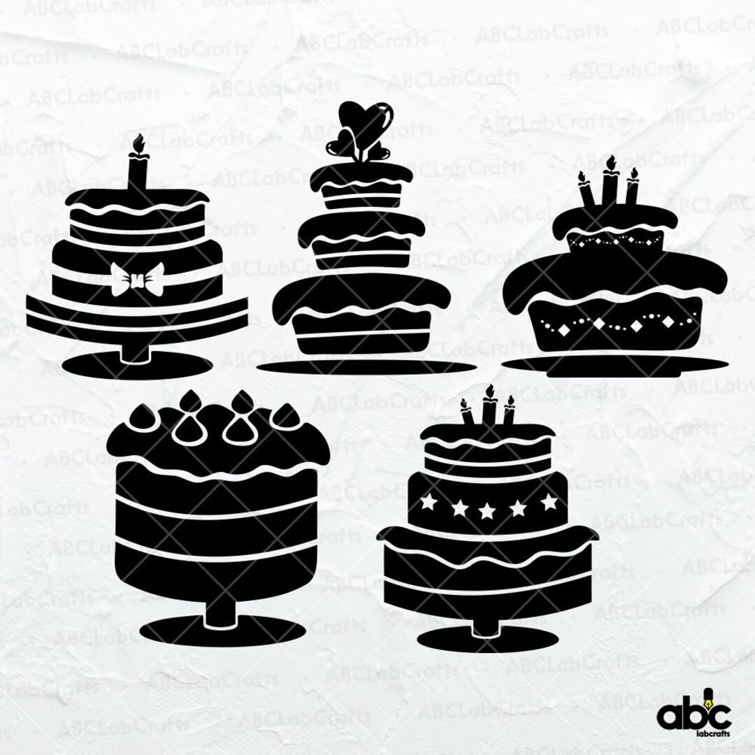 Birthday Cake Svg Bundle | Cake Clipart | Birthday Svg | Birthday Cake ...