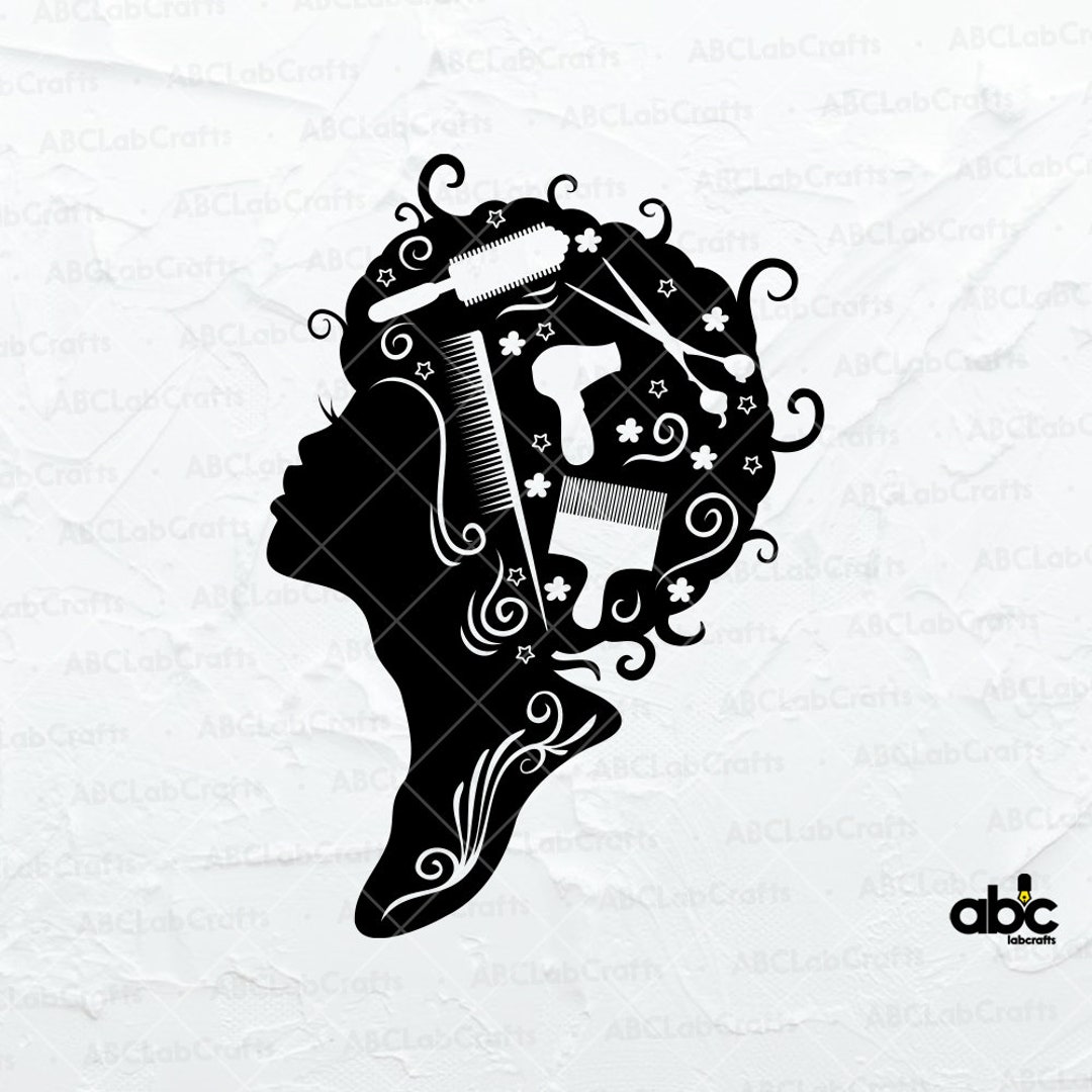 Curly Hair Style Svg File | Curly Hair Style Svg | Barber Svg | Hair ...
