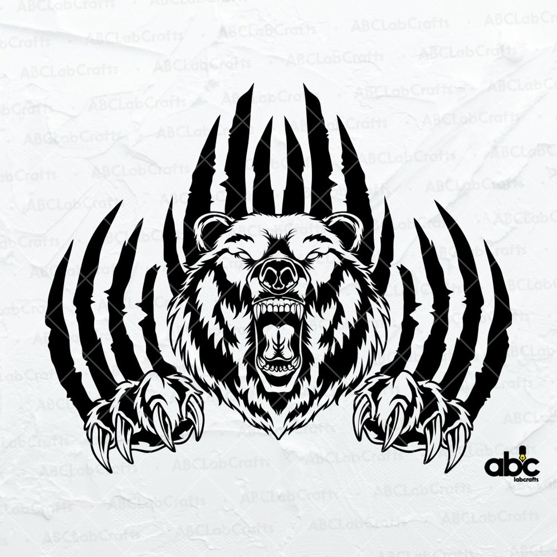 Scratch Grizzly Bear Svg | Claw Svg | Wild Forest Animal Clipart | Roar Monster Svg | Png DXF ...