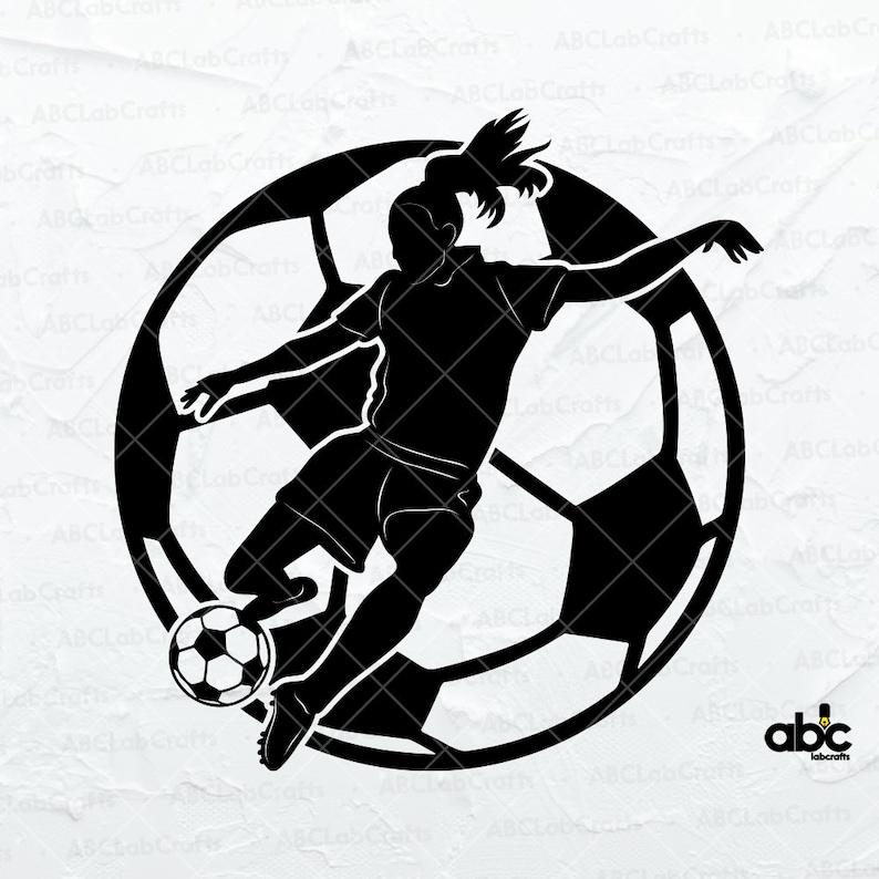 Soccer Player Svg File Soccer Clipart Football Soccer - Etsy