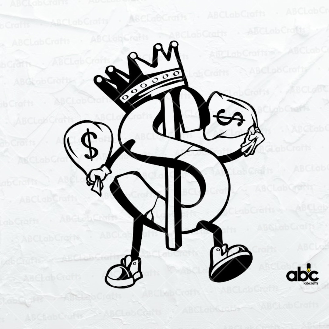 Money King Svg File | Money Bag Cut File | US Dollar Sign Clipart ...