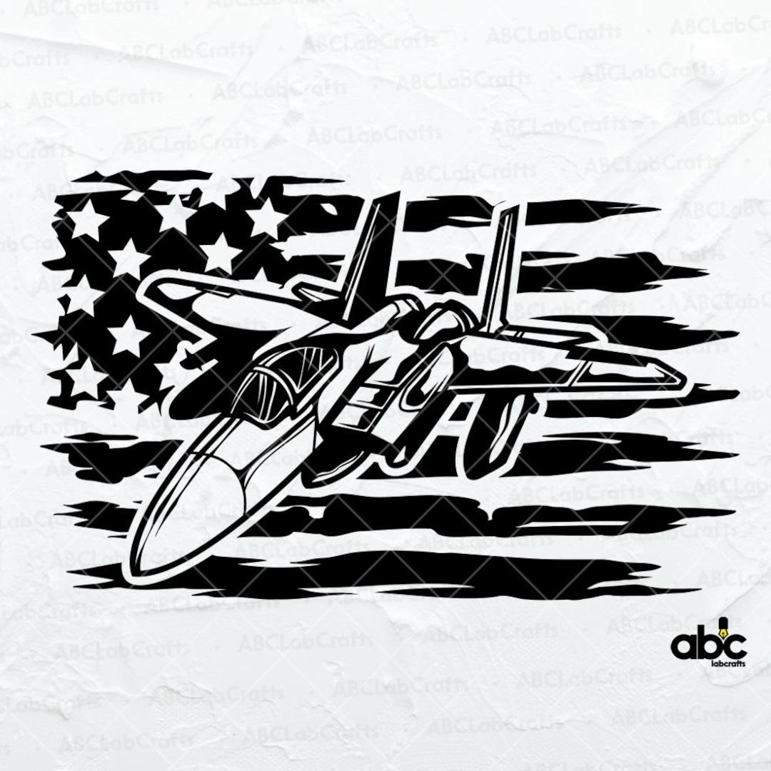 US Fighter Jet Svg File | Airplane Pilot Svg | Combat Plane Svg ...