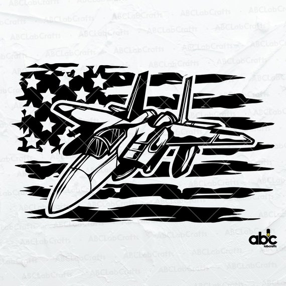 US Fighter Jet Svg File Airplane Pilot Svg Combat Plane | Etsy