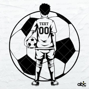 Soccer Kid Player Svg File | Personalized Soccer Svg | Soccer Clipart ...