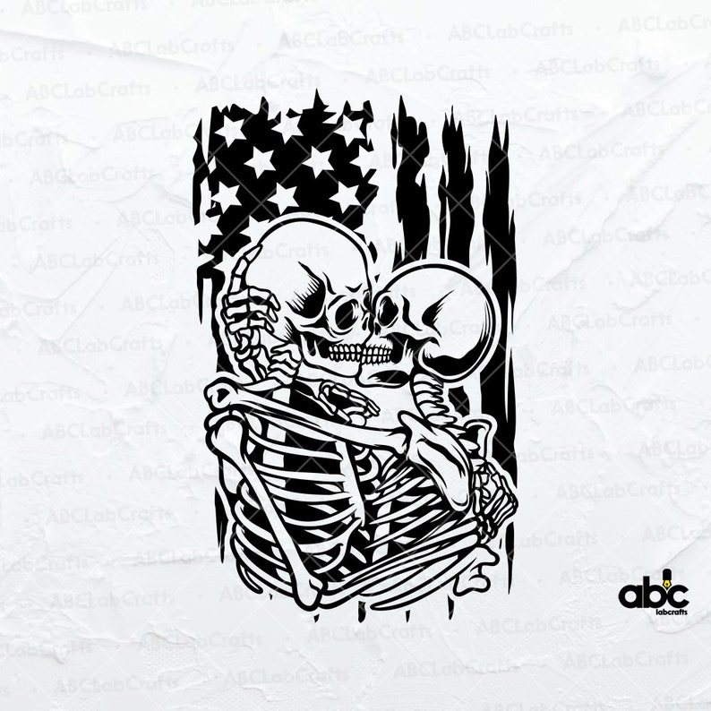 US Skeleton Lovers Svg File | Skull Svg | US Skeleton Svg | Lover Svg ...