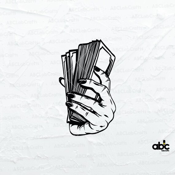 Hand Holding Dollar Svg File Dollar Svg Dollar Bill Svg | Etsy