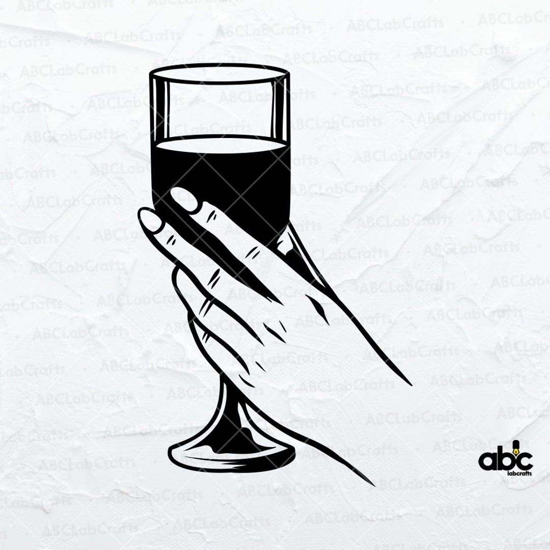 Hand Toast Wine Svg File | Champagne Toast Svg | Champagne Svg | Cheers ...