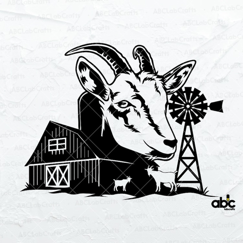 Farm Goat Svg File | Goat Head Svg | Farm Animal Svg | Farm Life Svg ...