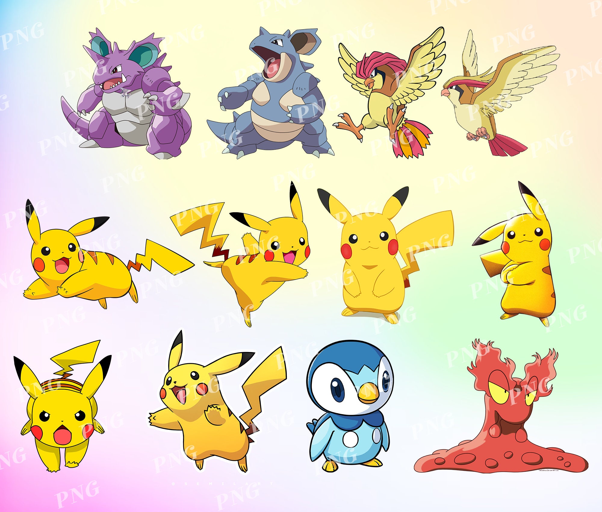 99 Designs Poke Monster Png Bundle, Cartoon Png Designs, Cartoon ...