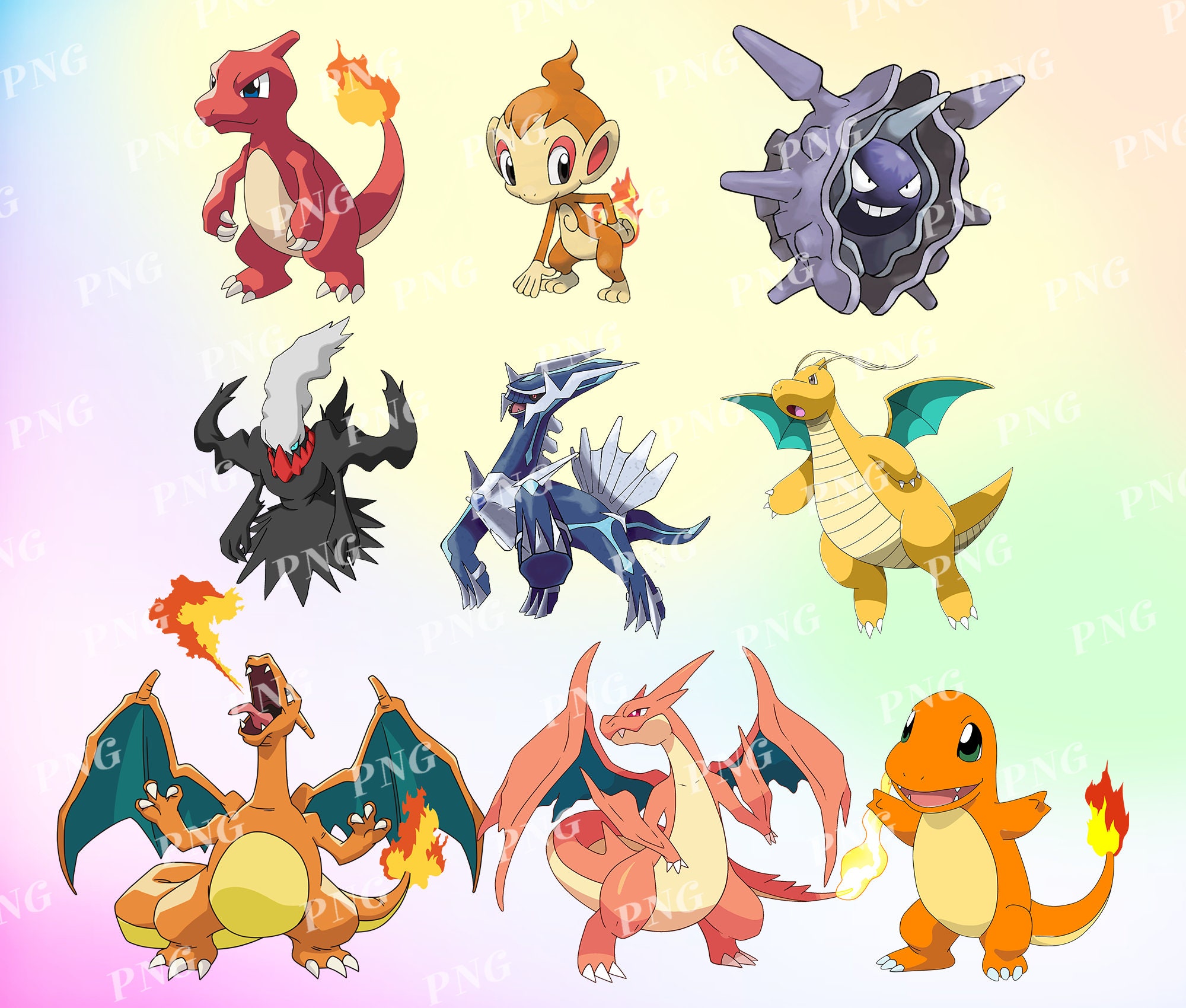 99 Designs Poke Monster Png Bundle, Cartoon Png Designs, Cartoon ...