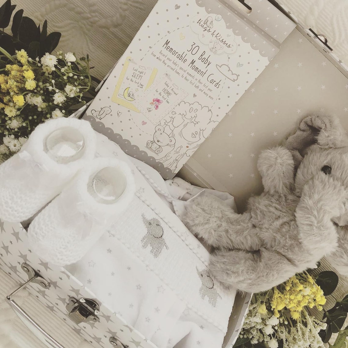 Grey Elephant Baby Hamper Baby Gift Unisex baby hamper Baby | Etsy