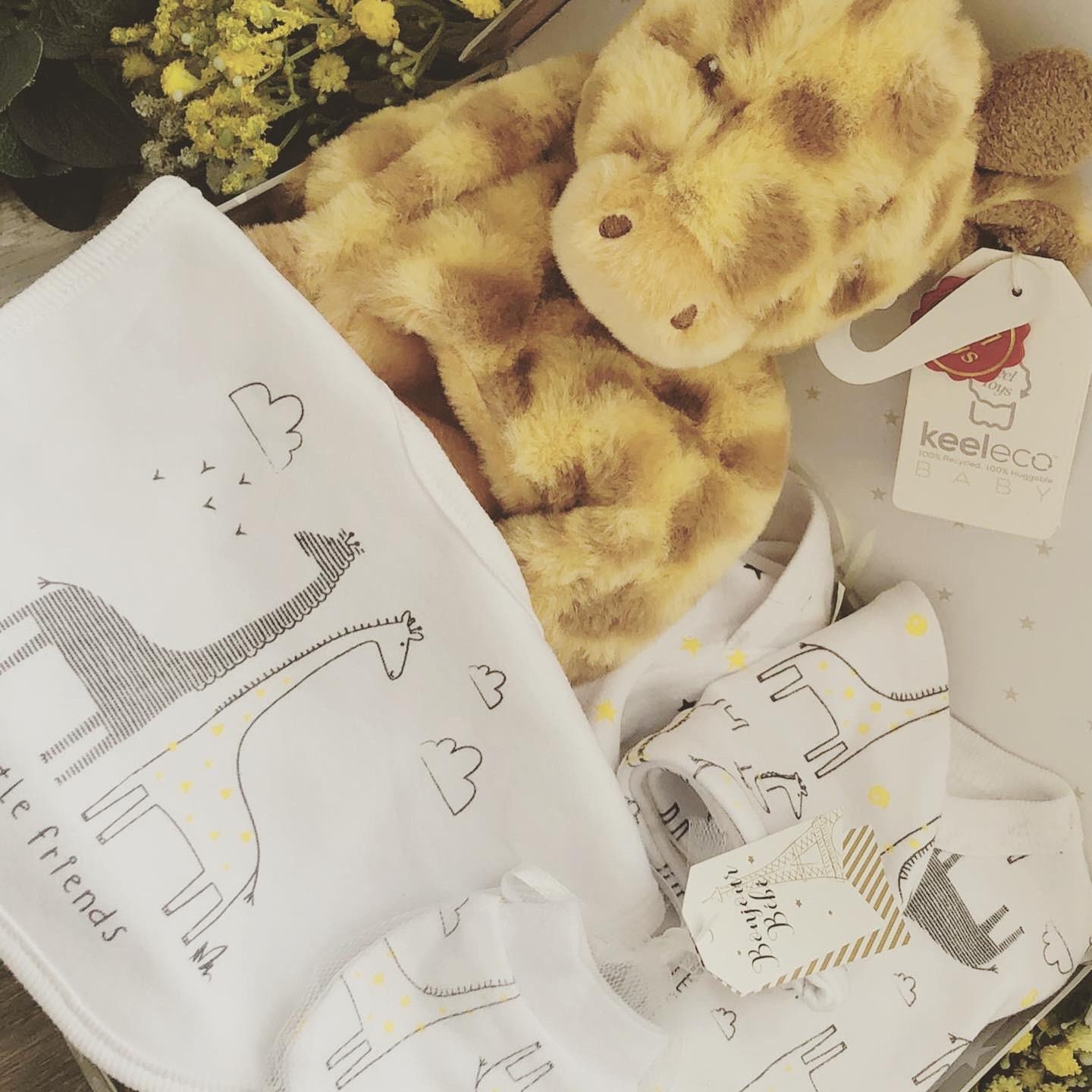 Giraffe Baby Hamper, Unisex Baby Hamper, Newborn, Baby Shower, Baby ...